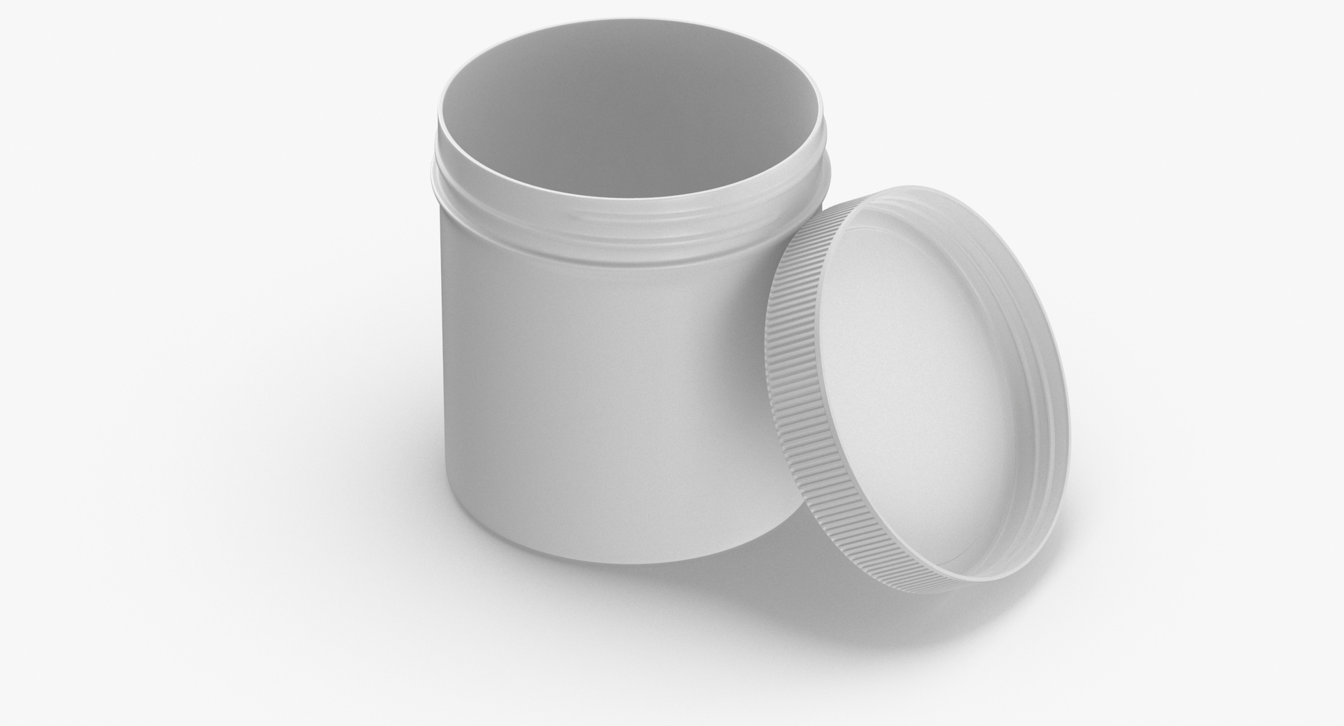 3D Model 19 Oz Wide Mouth Plastic Jars Collection Open - 2 Models ...