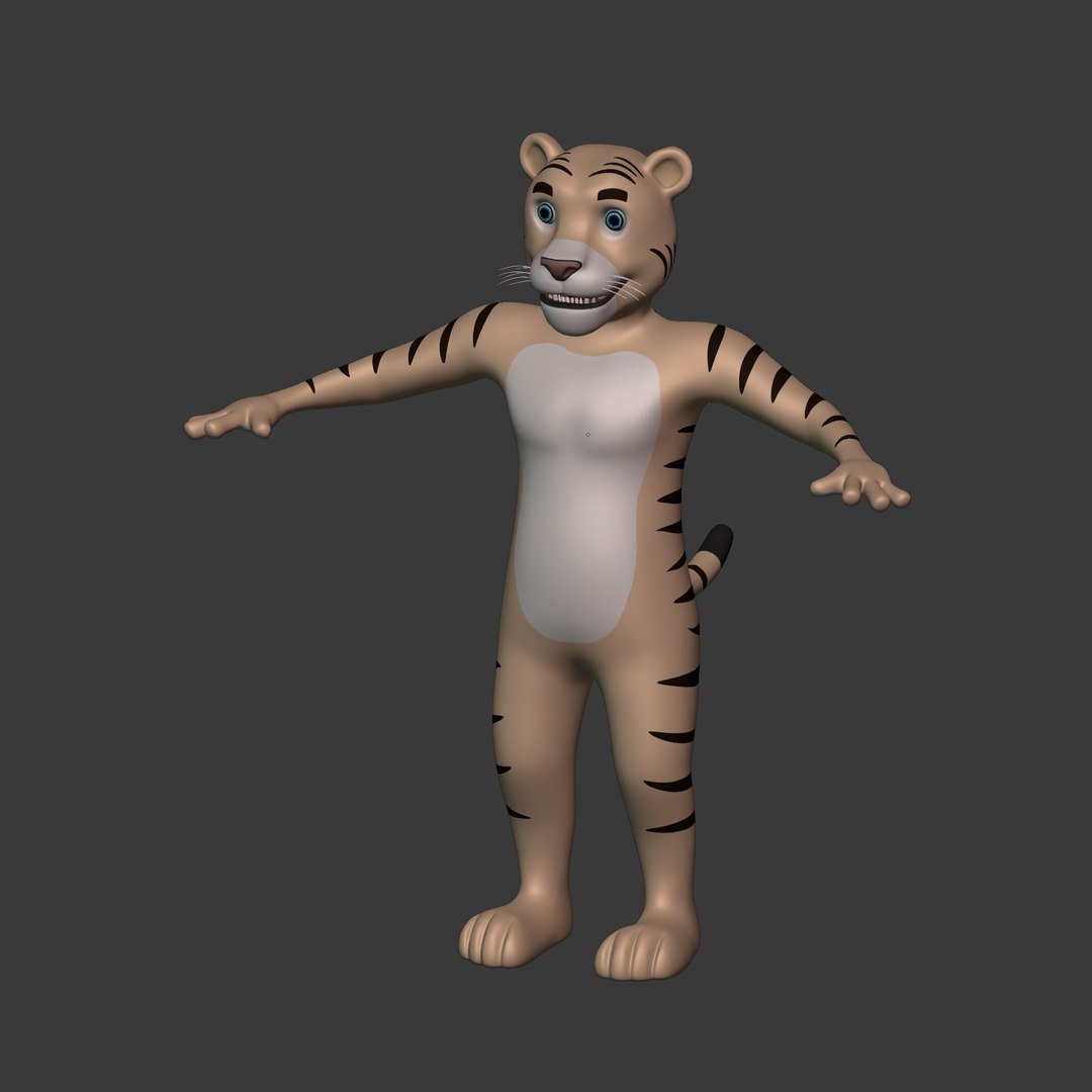 Cartoon Tiger Model - TurboSquid 1550146