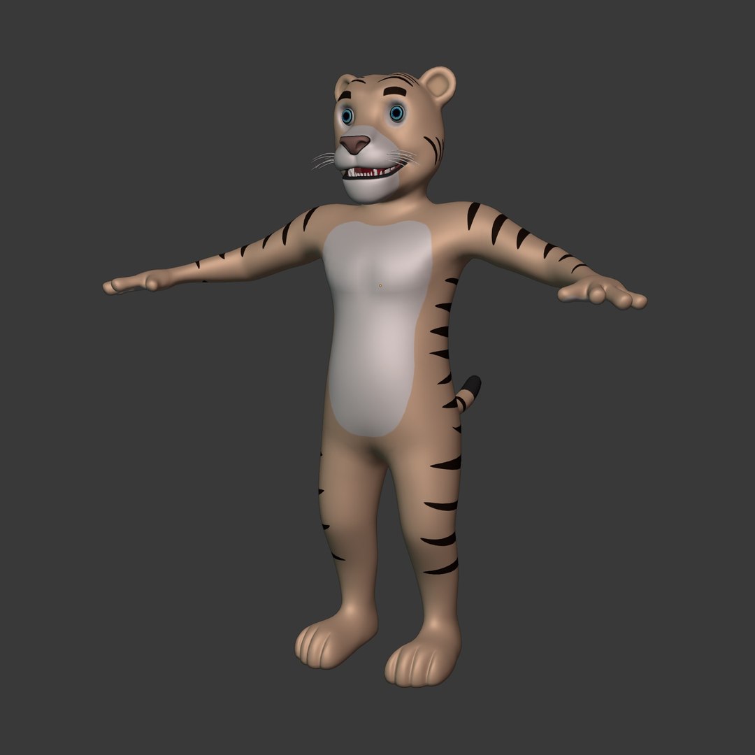 Cartoon Tiger Model - TurboSquid 1550146