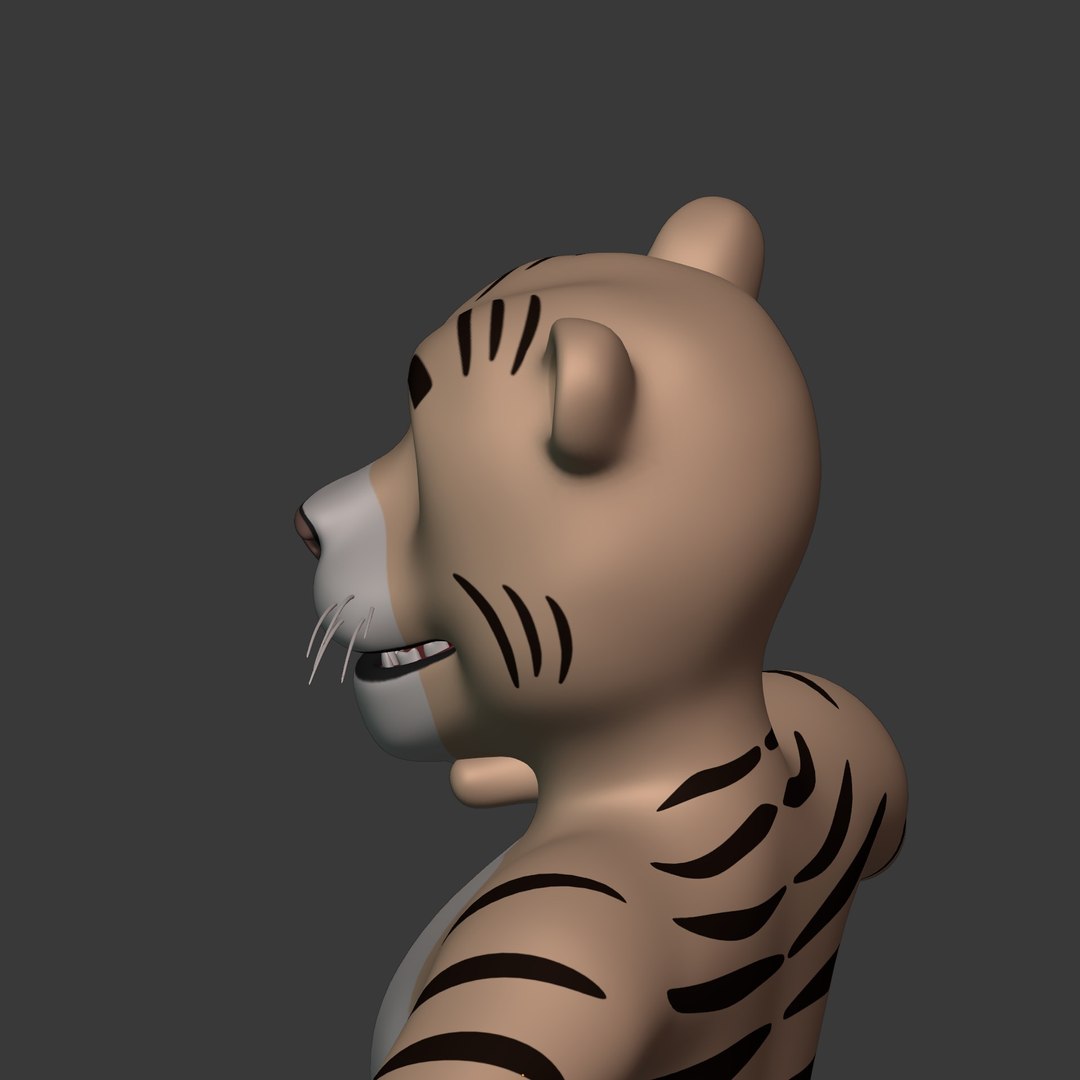 Cartoon tiger model - TurboSquid 1550146