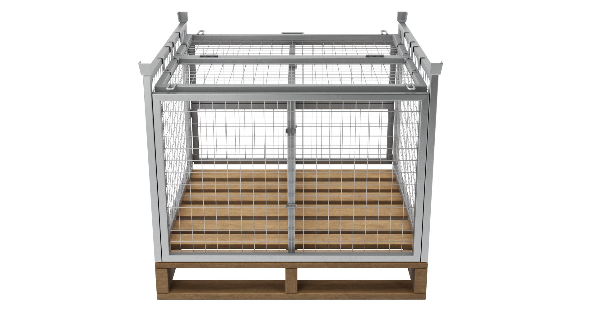 3D Collapsible Mesh Metal Pallet Cage - TurboSquid 2384907