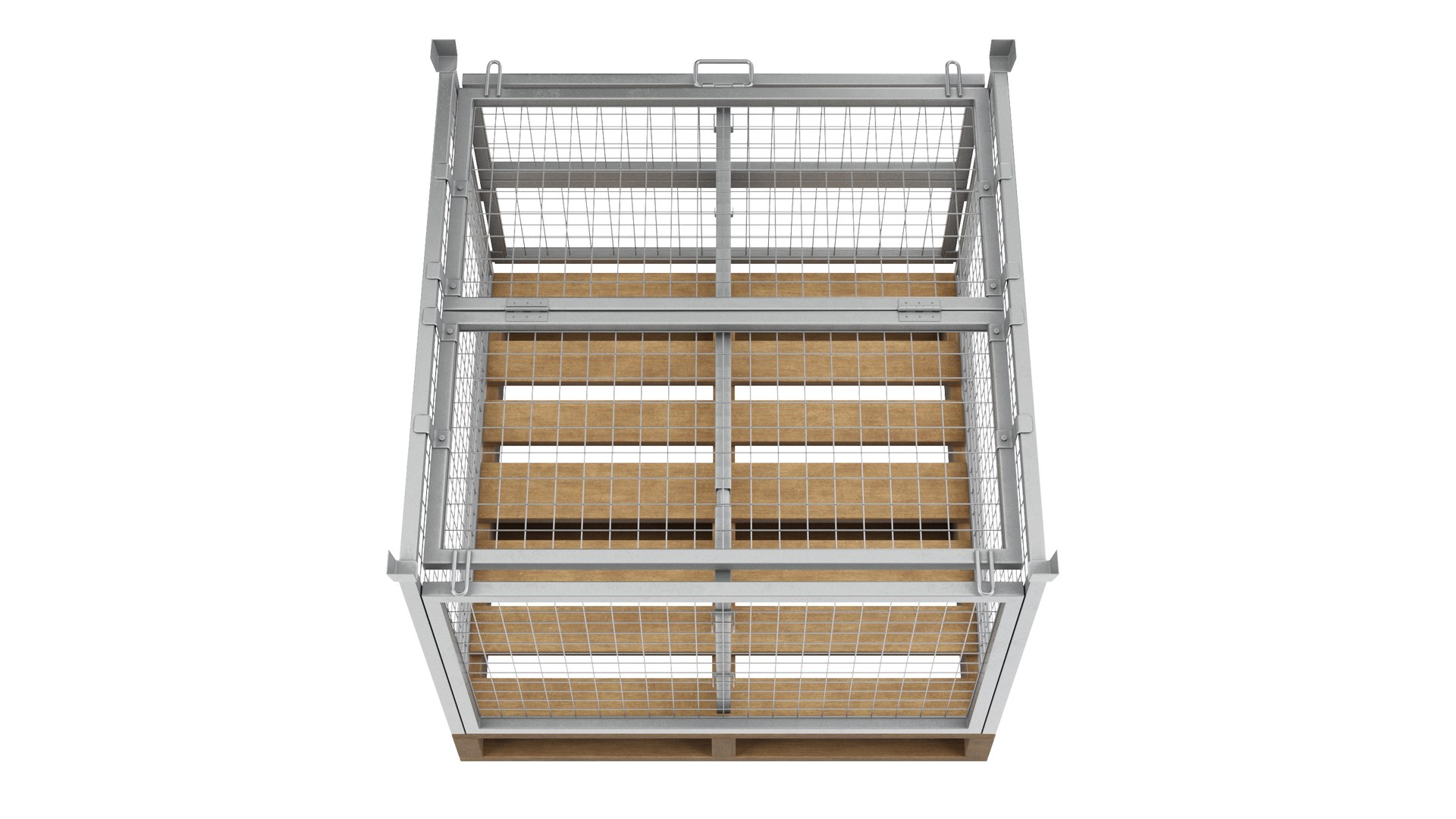 3D Collapsible Mesh Metal Pallet Cage - TurboSquid 2384907