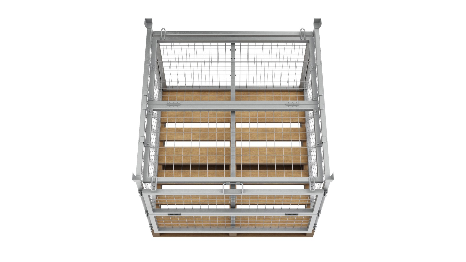 3D Collapsible Mesh Metal Pallet Cage - TurboSquid 2384907