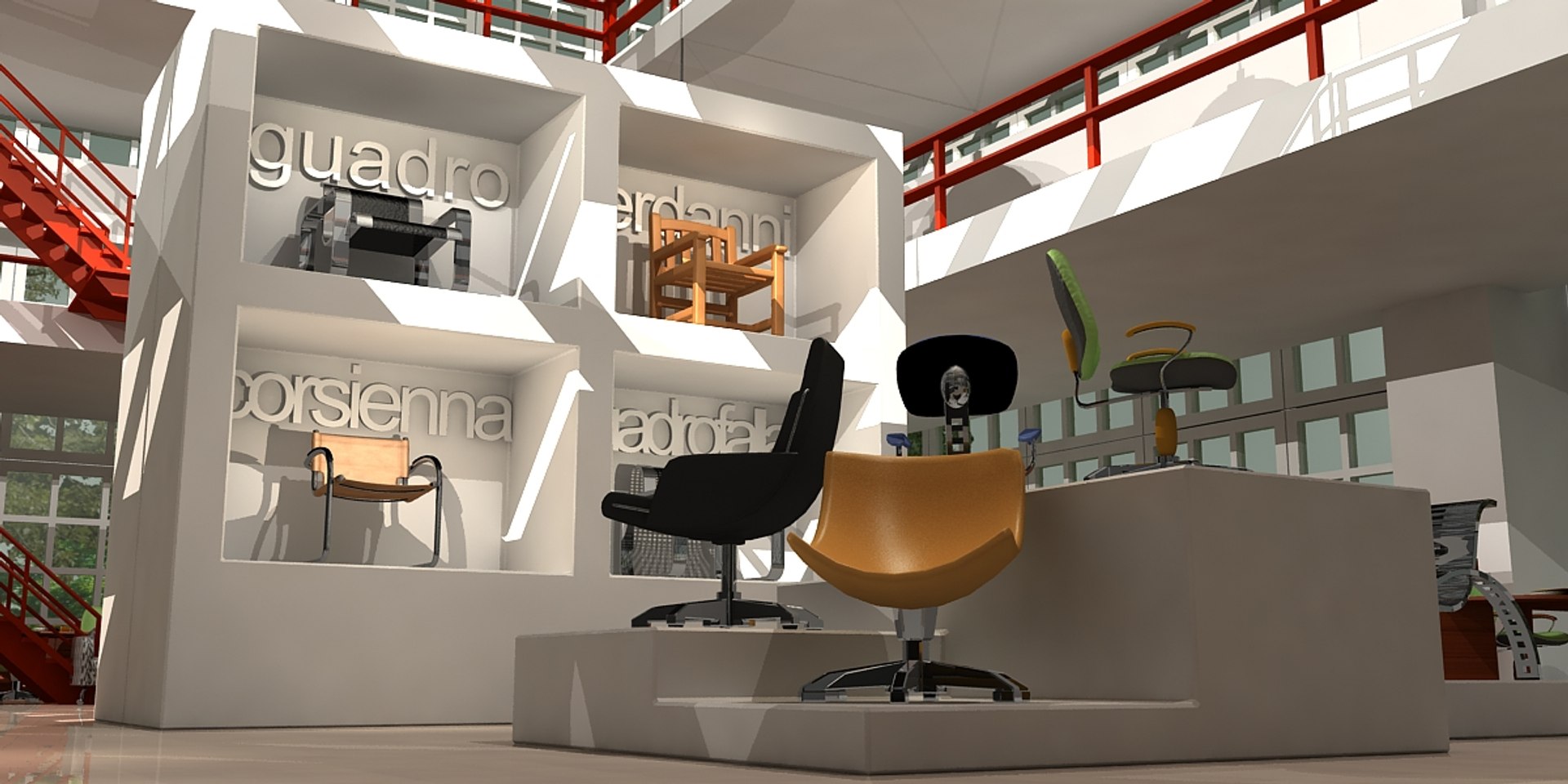 Furniture Store Interior 3d Model