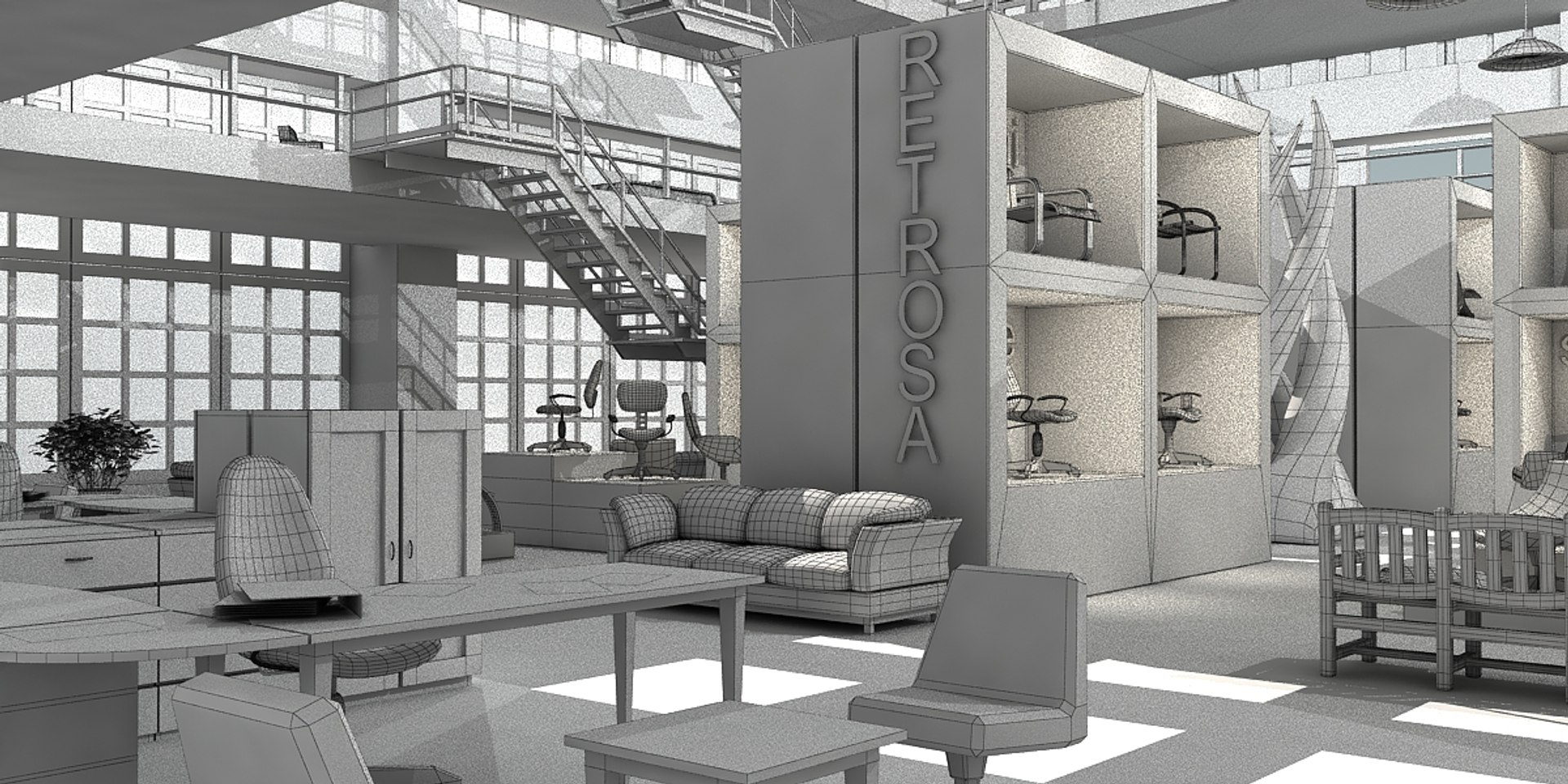 Furniture Store Interior 3d Model