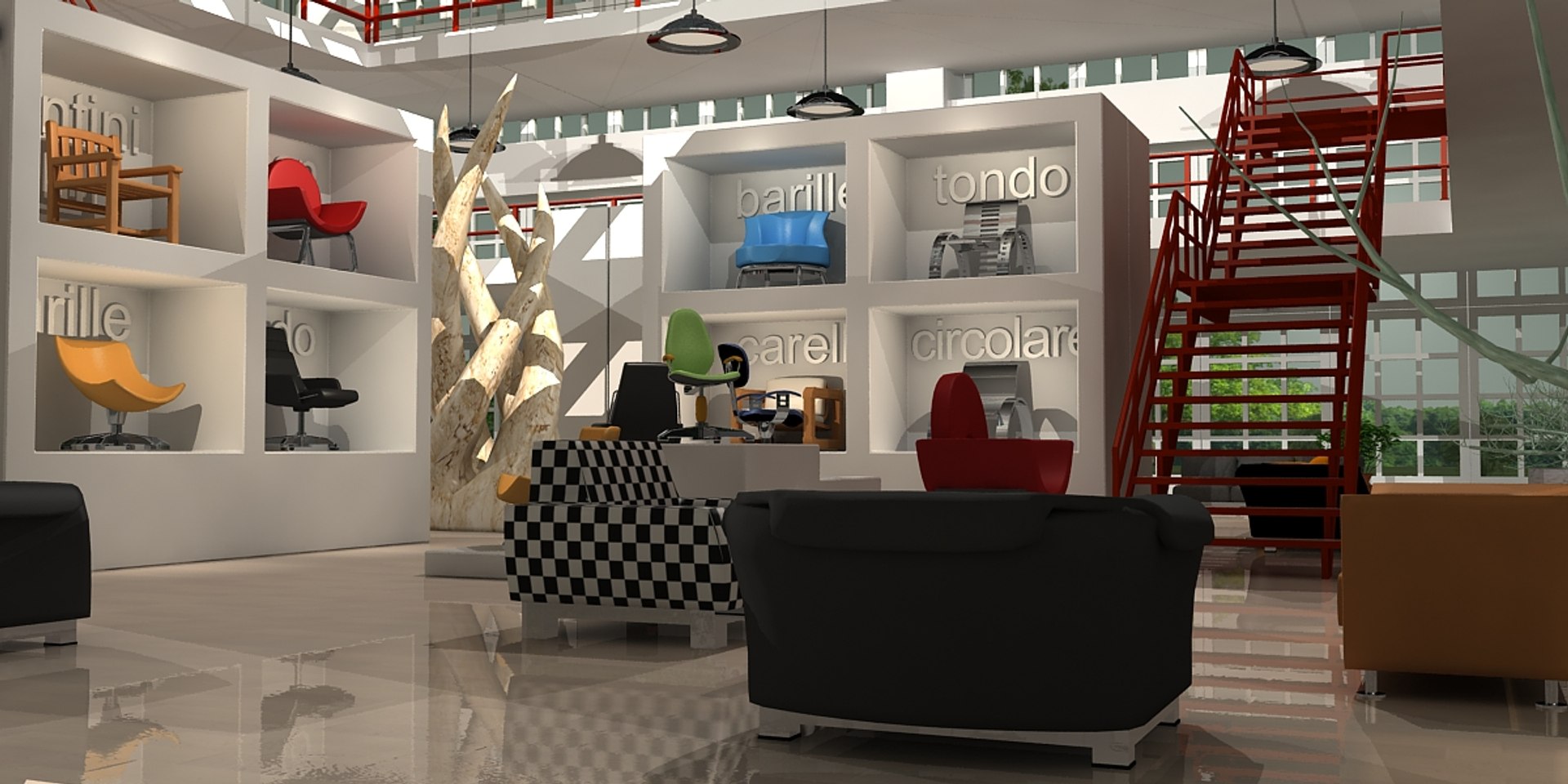 Furniture Store Interior 3d Model
