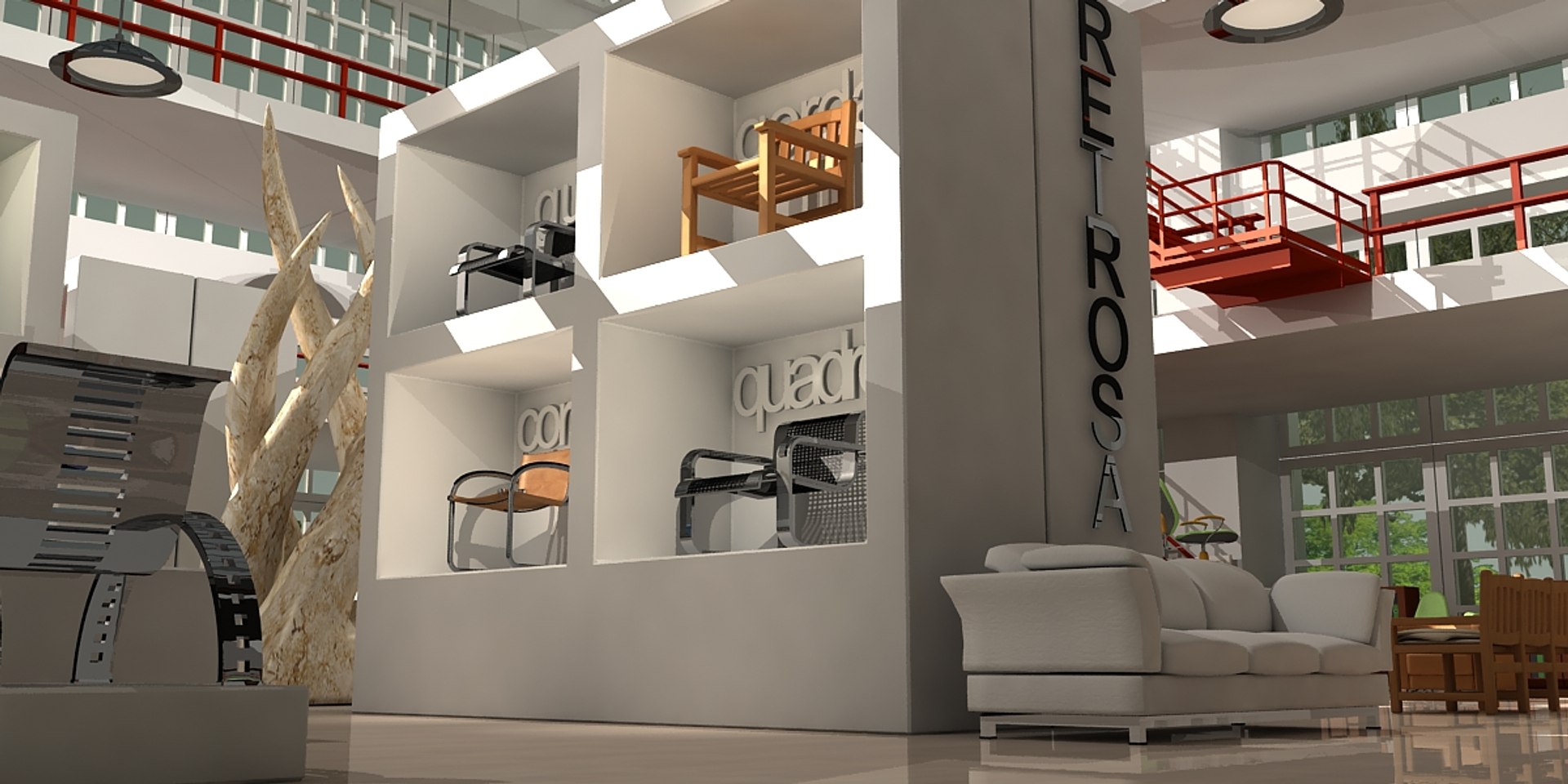 Furniture Store Interior 3d Model