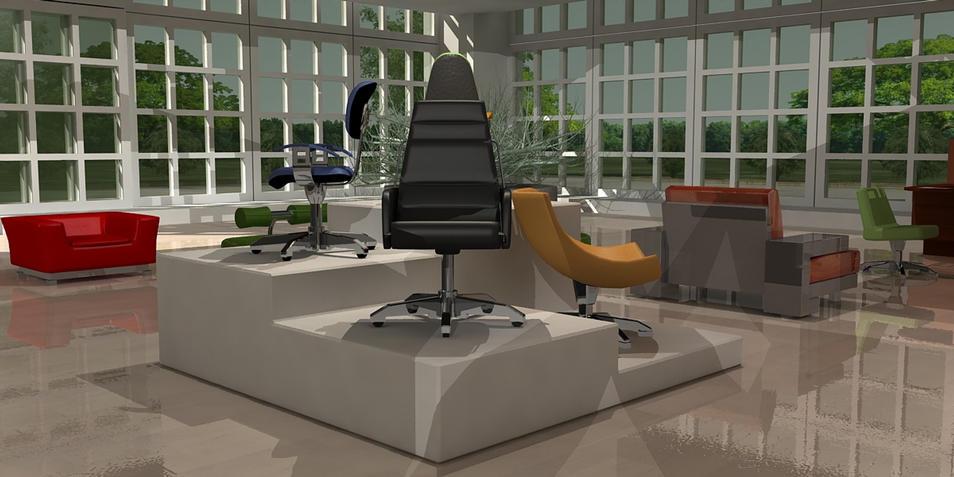 Furniture Store Interior 3d Model