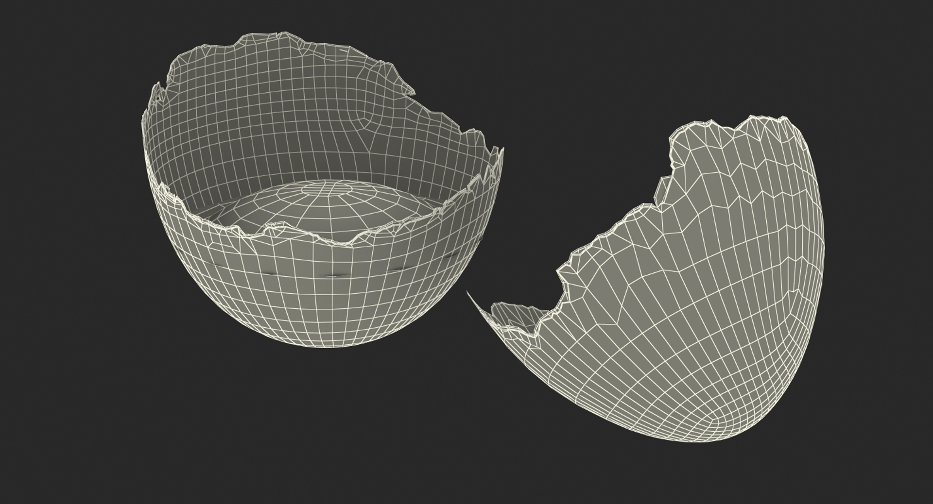 3D Cracked Egg Shell - TurboSquid 1329603