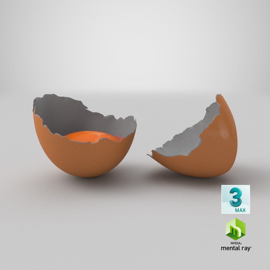 3D cracked egg shell - TurboSquid 1329603