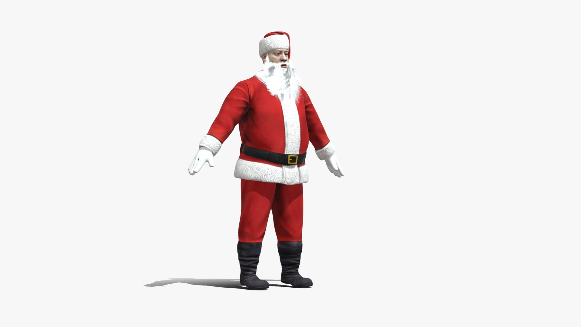 3D T-Pose Rigged Santa Claus Model - TurboSquid 2162352