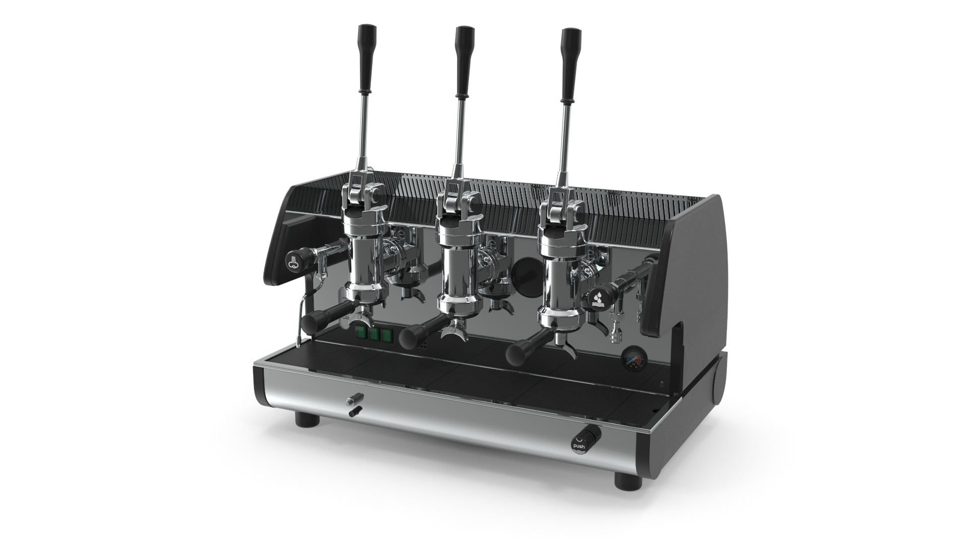 Commercial Pull Lever Espresso Machine 3 Groups 3D - TurboSquid 2194761