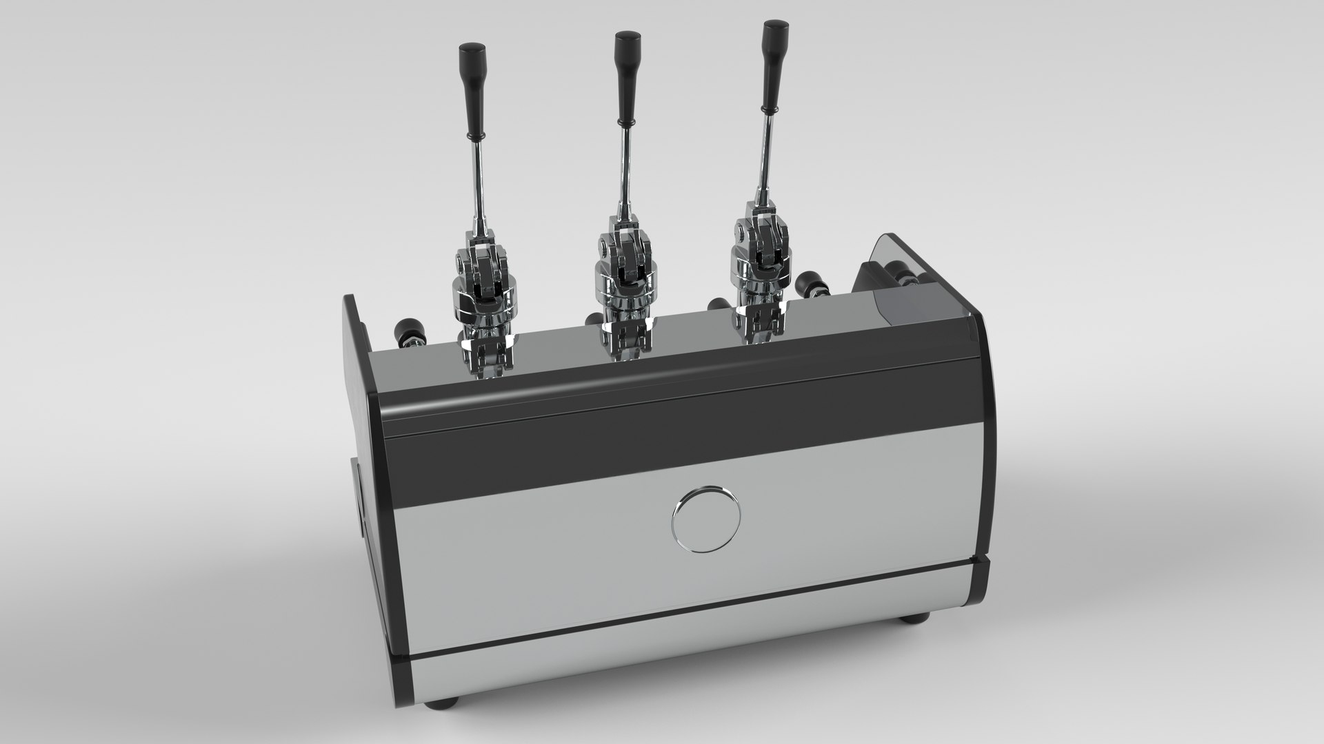 Commercial Pull Lever Espresso Machine 3 Groups 3D - TurboSquid 2194761