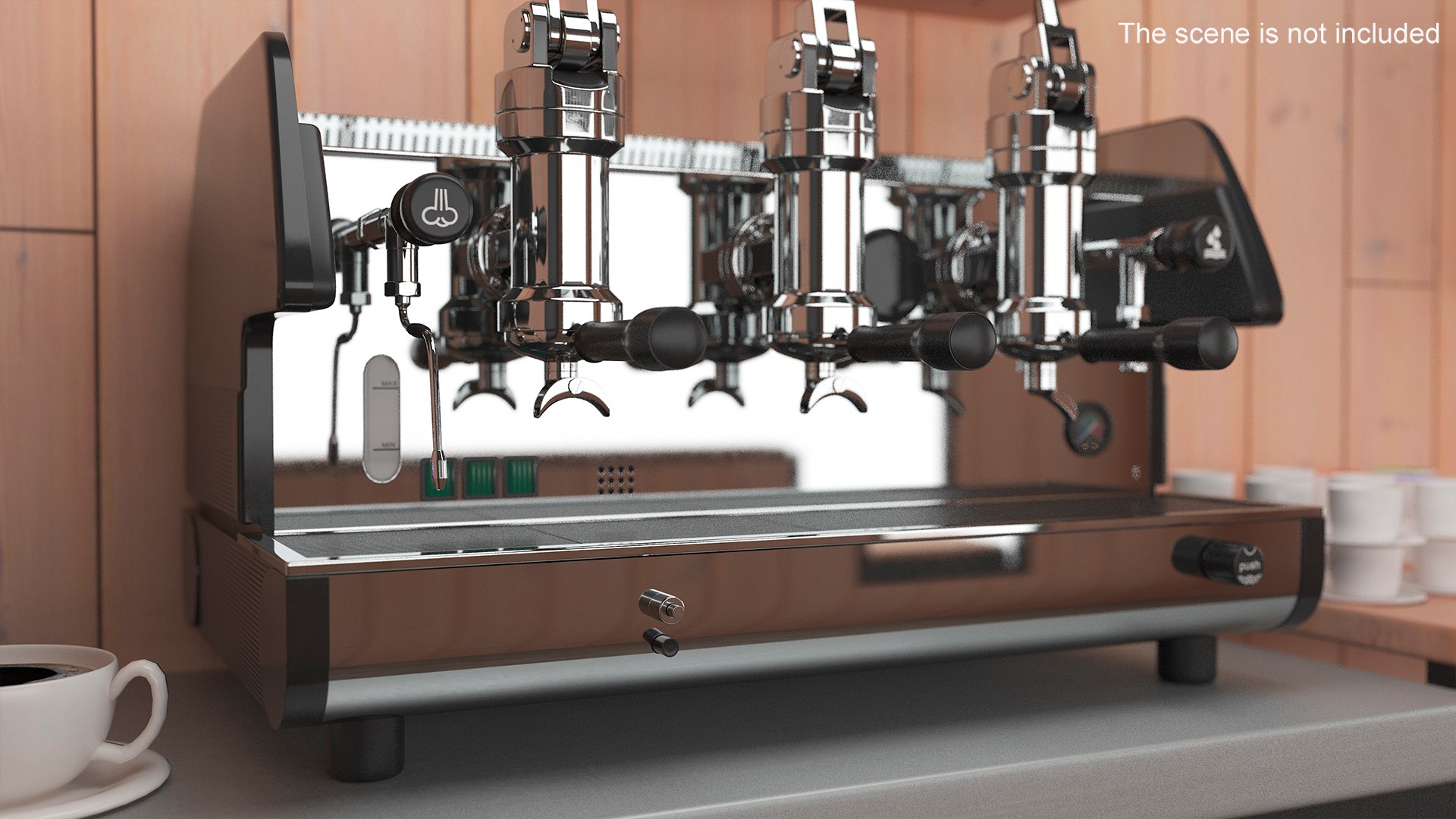 Commercial Pull Lever Espresso Machine 3 Groups 3D - TurboSquid 2194761