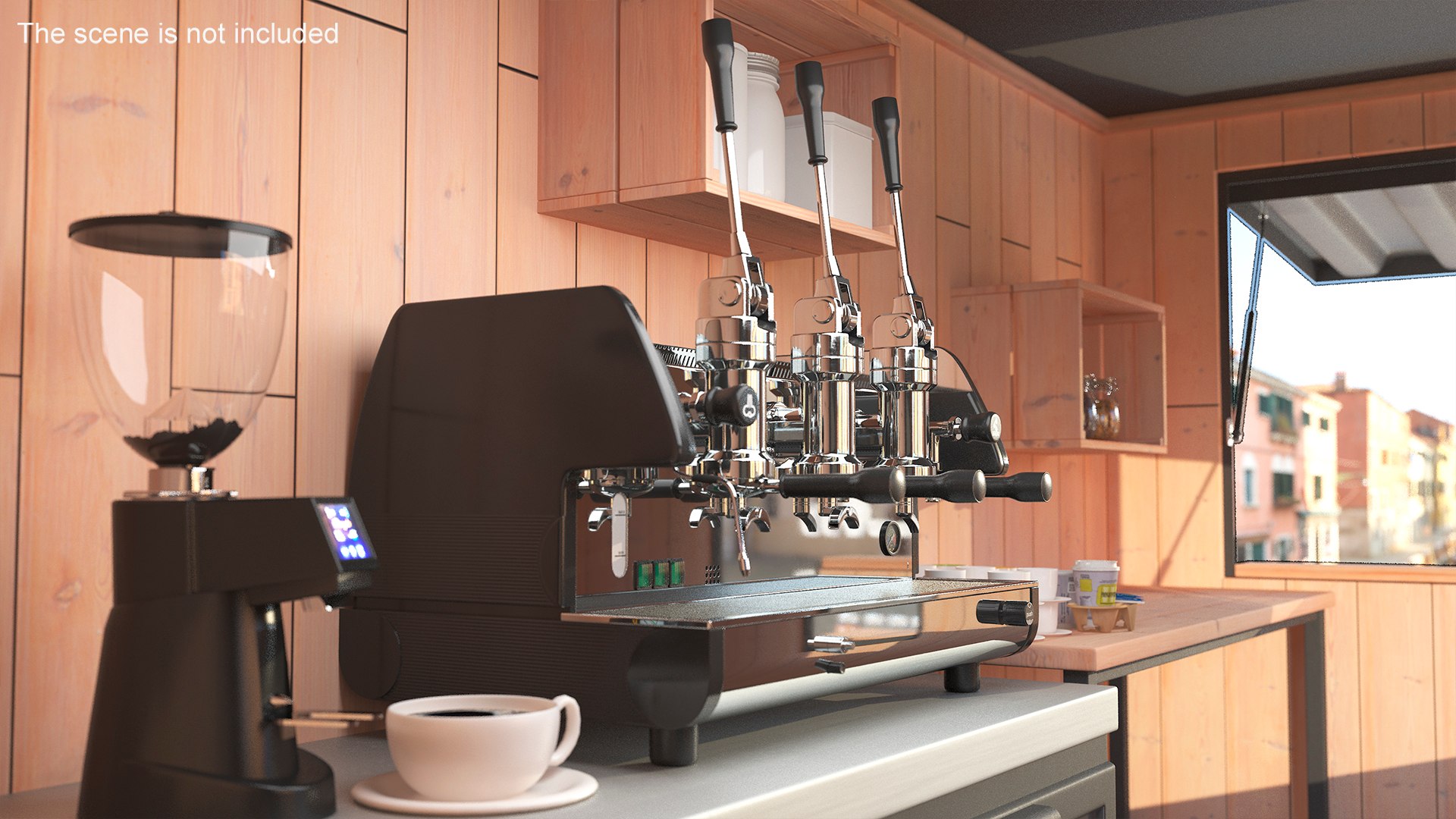 Commercial Pull Lever Espresso Machine 3 Groups 3D - TurboSquid 2194761