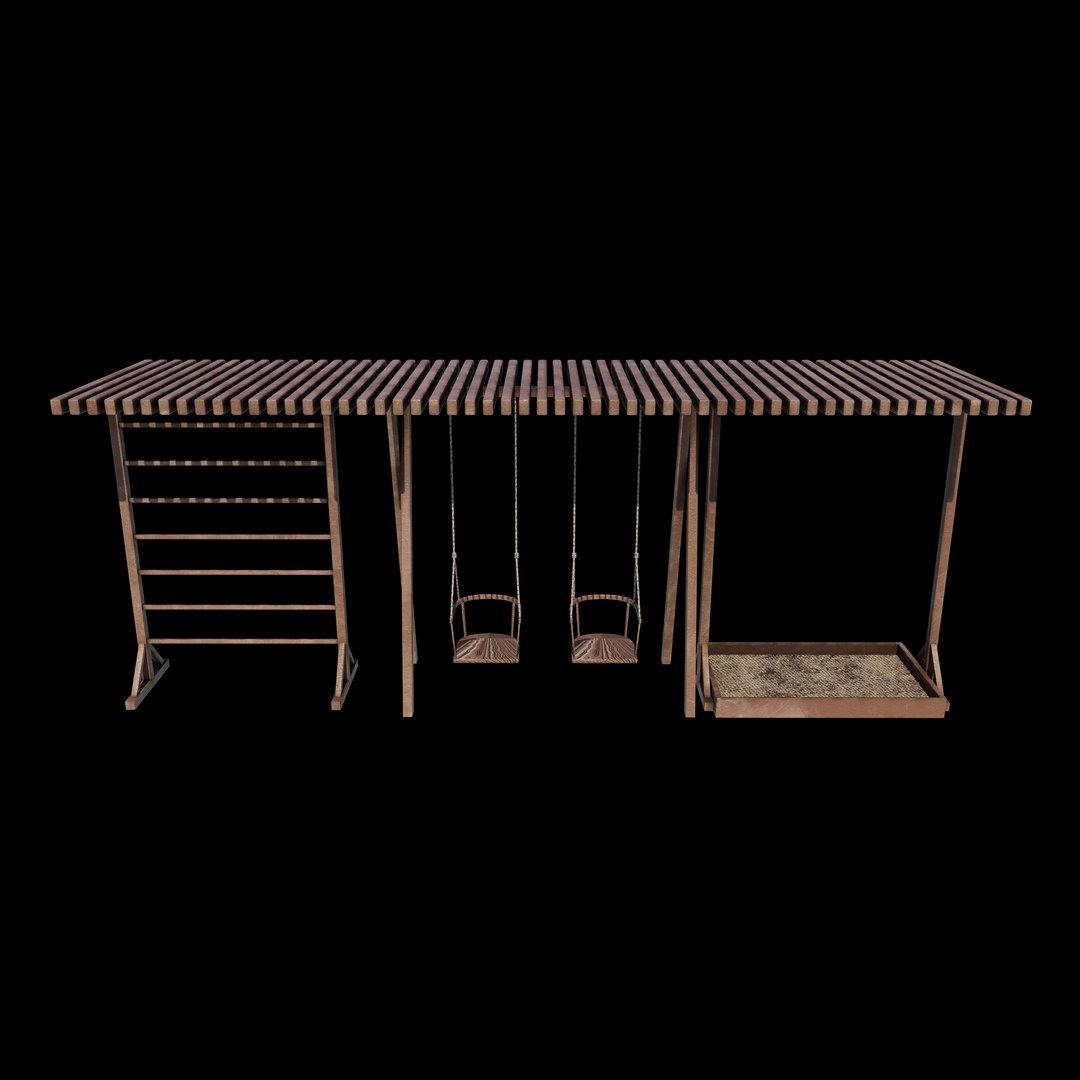 3D Wooden Swing 3D Model - TurboSquid 2340714