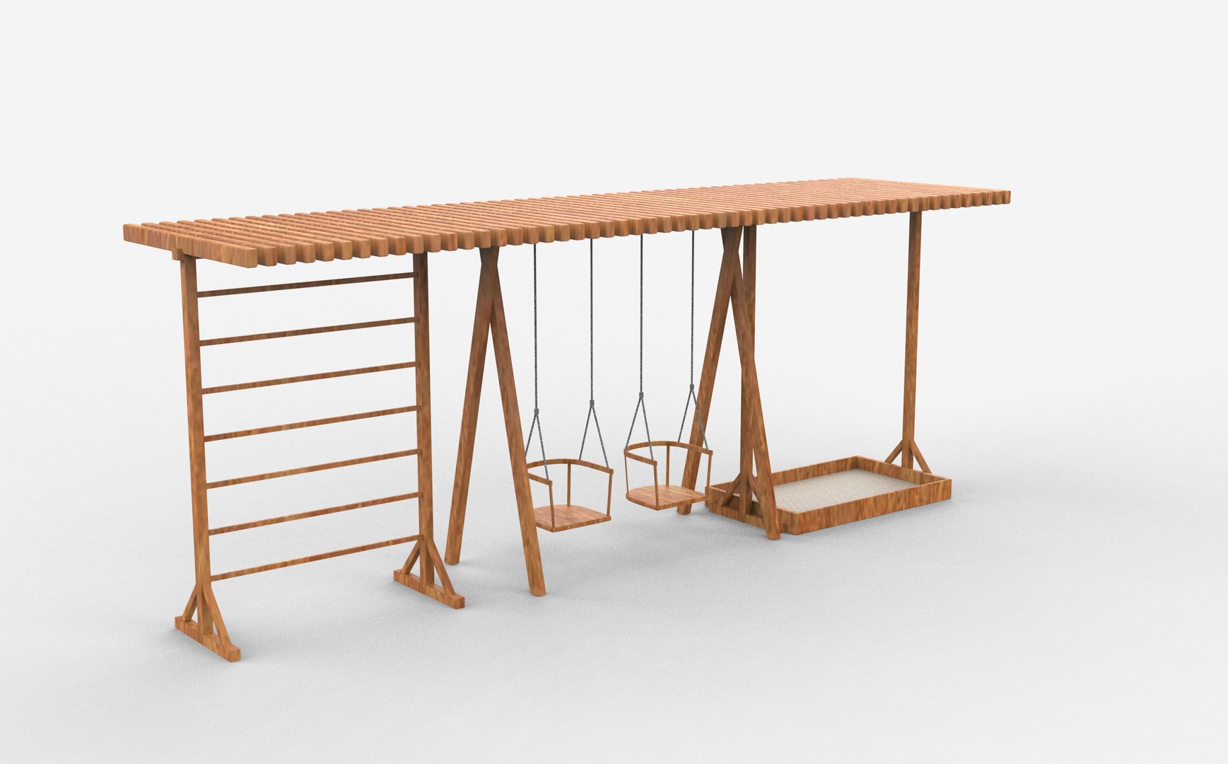 3D Wooden Swing 3D Model - TurboSquid 2340714
