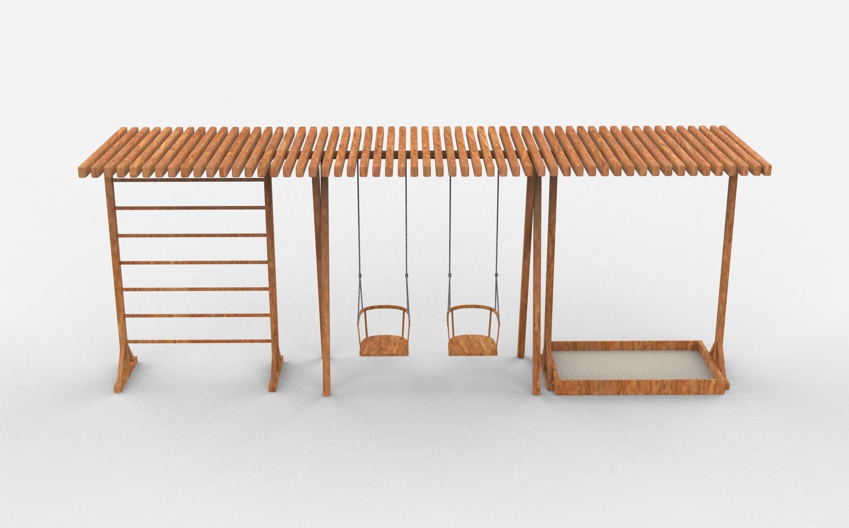 3D Wooden Swing 3D Model - TurboSquid 2340714