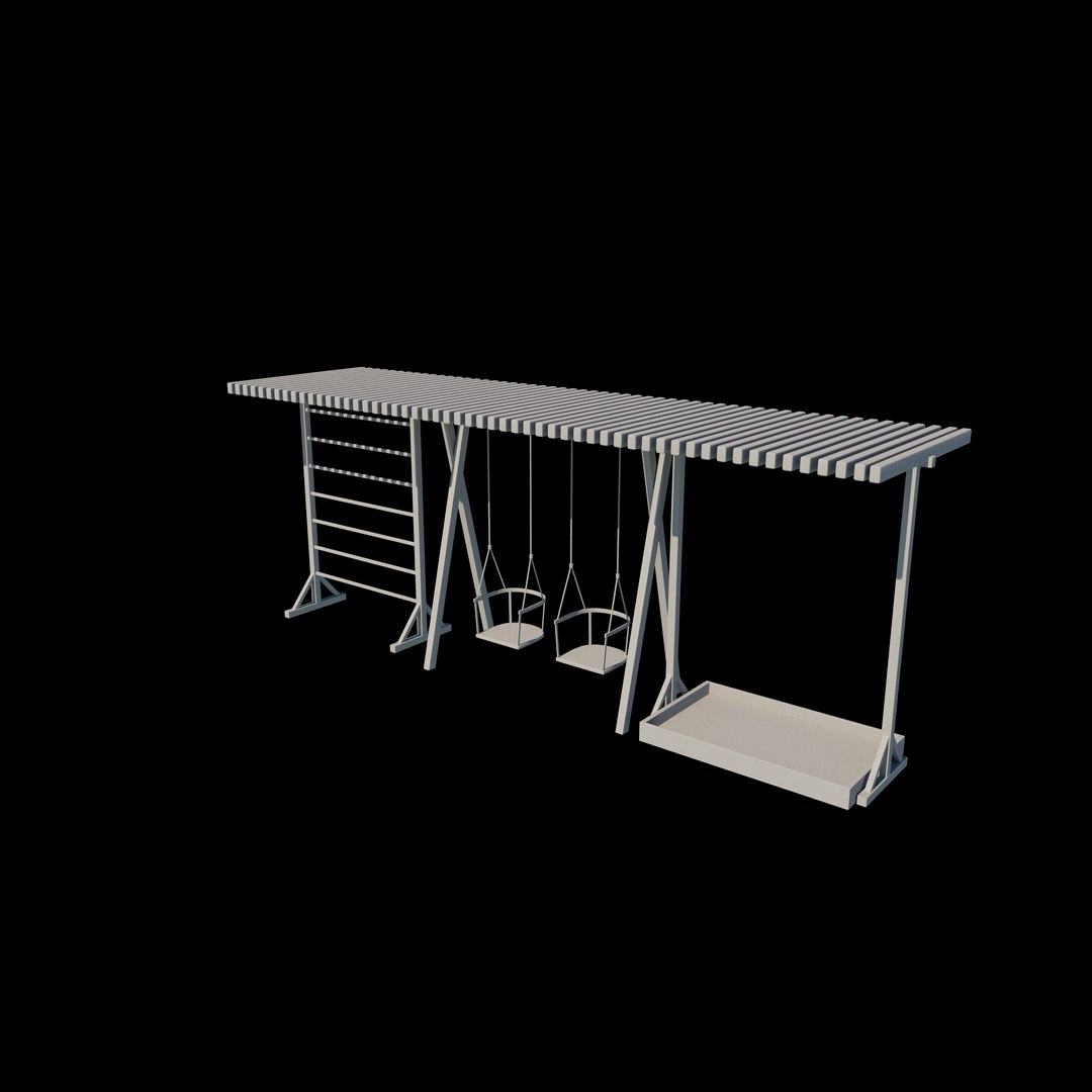 3D Wooden Swing 3D Model - TurboSquid 2340714