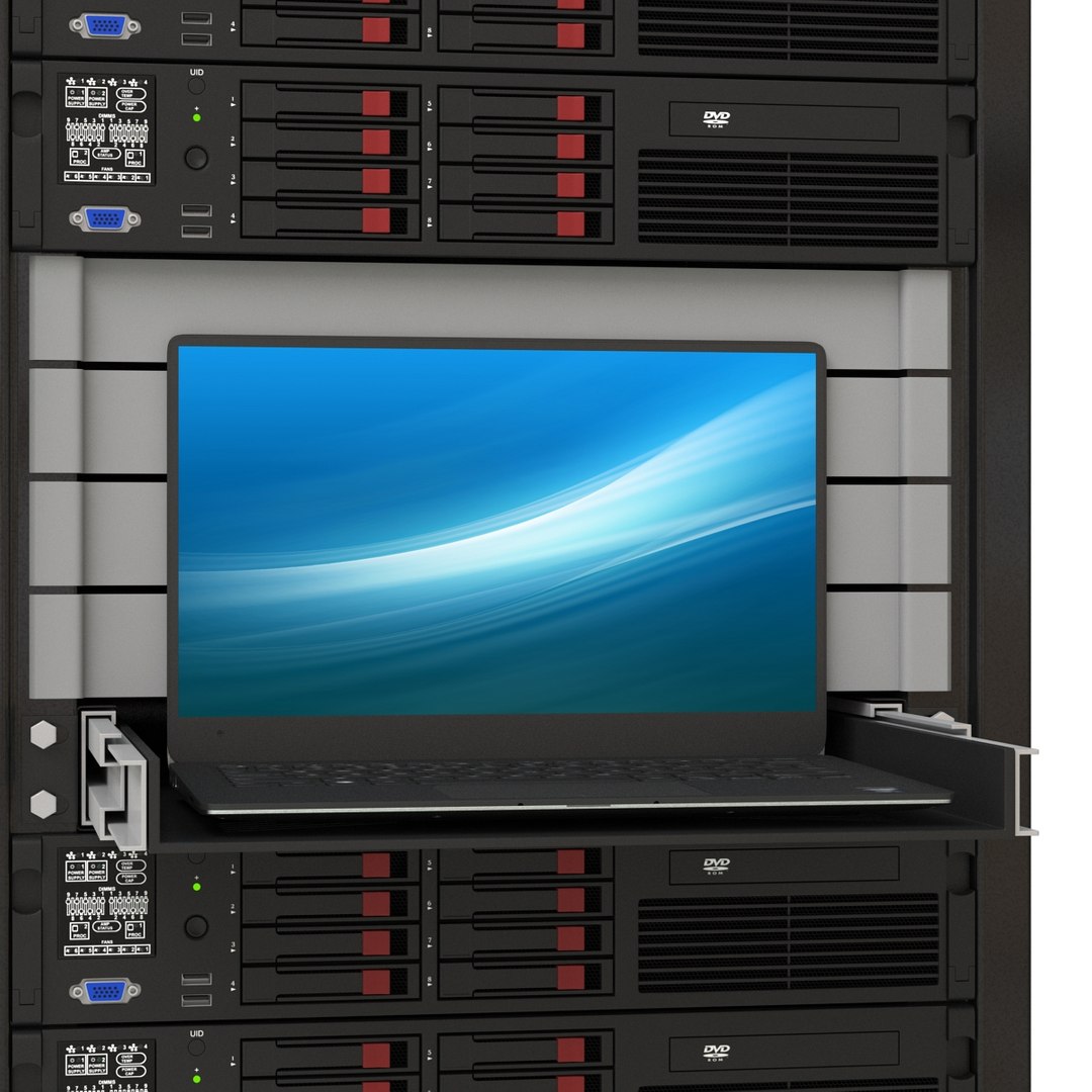 servers rack 3 3d model