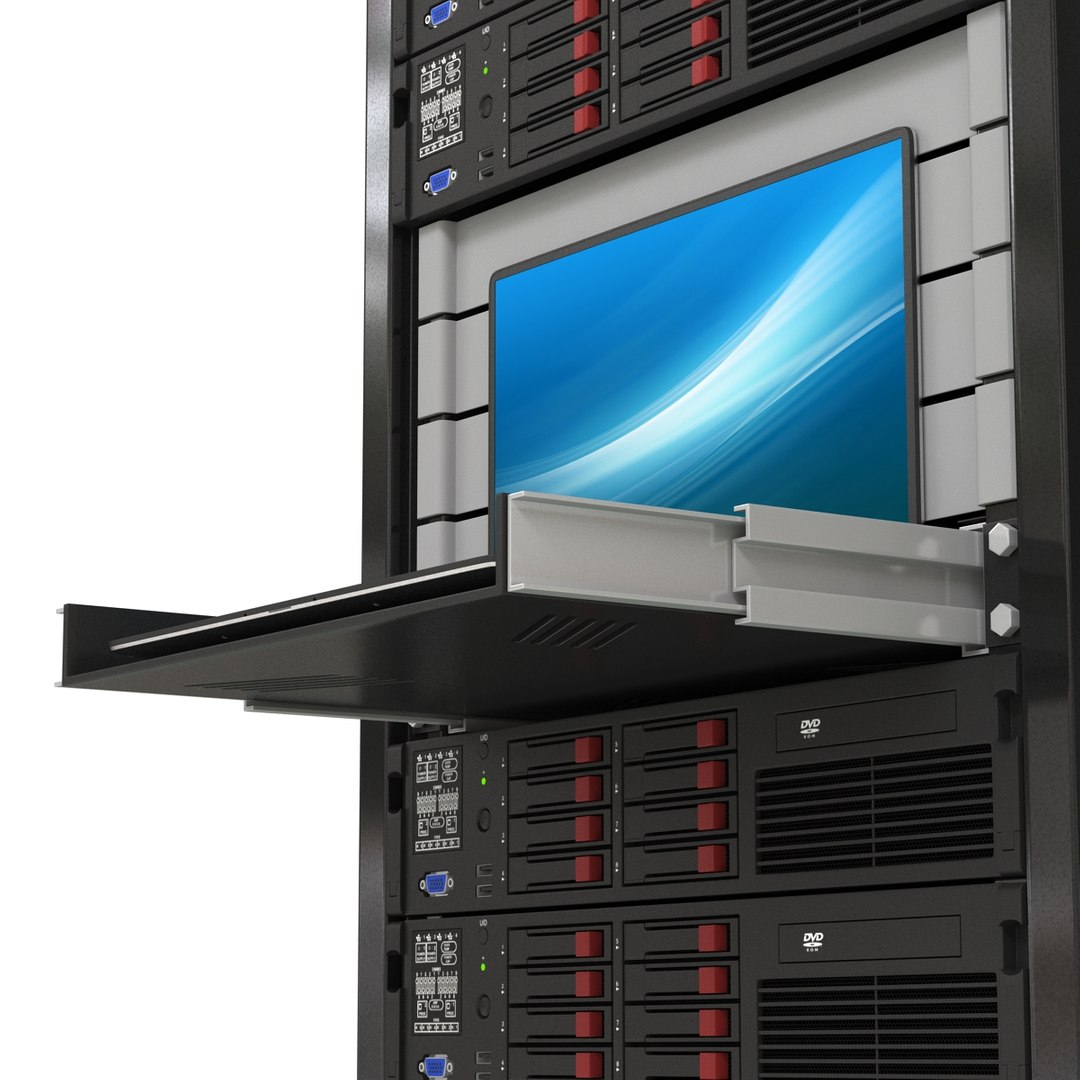 servers rack 3 3d model