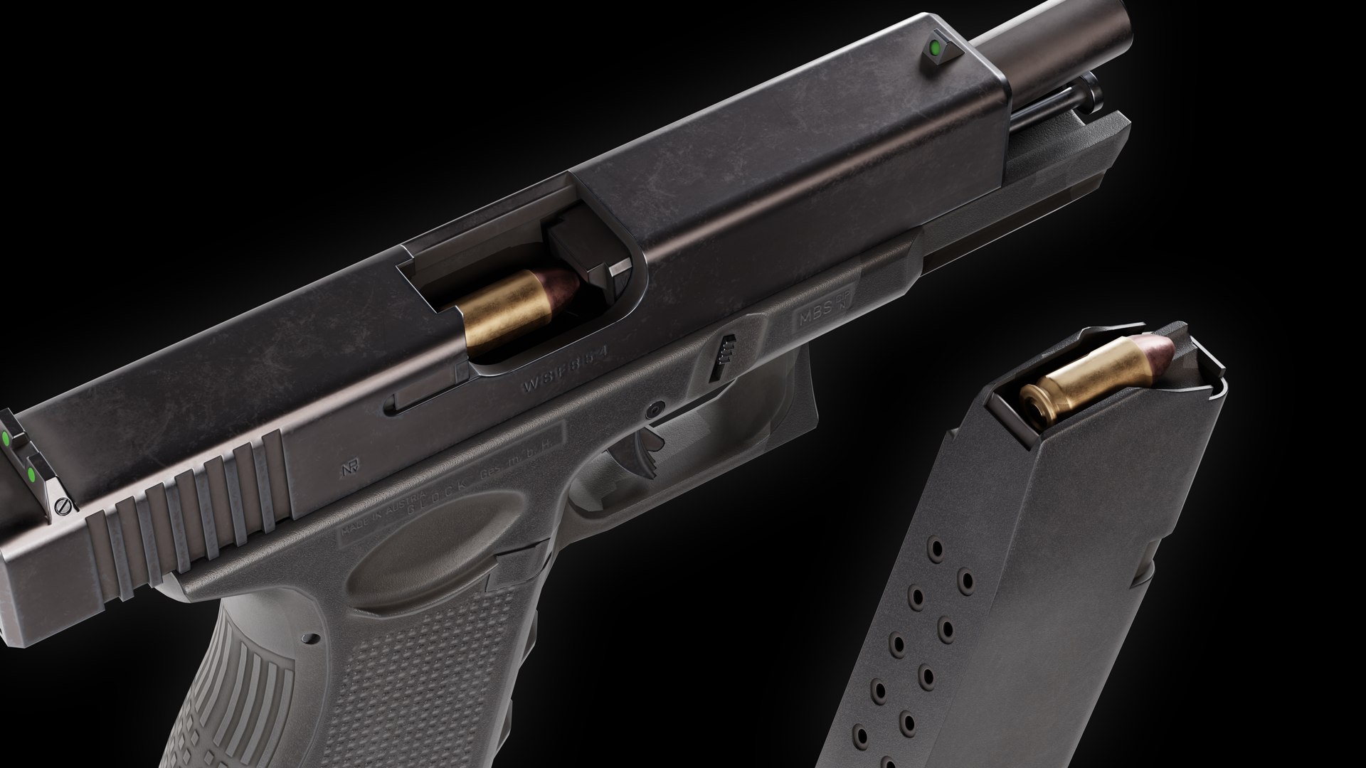 Glock 19 Low Poly Model - TurboSquid 2216495