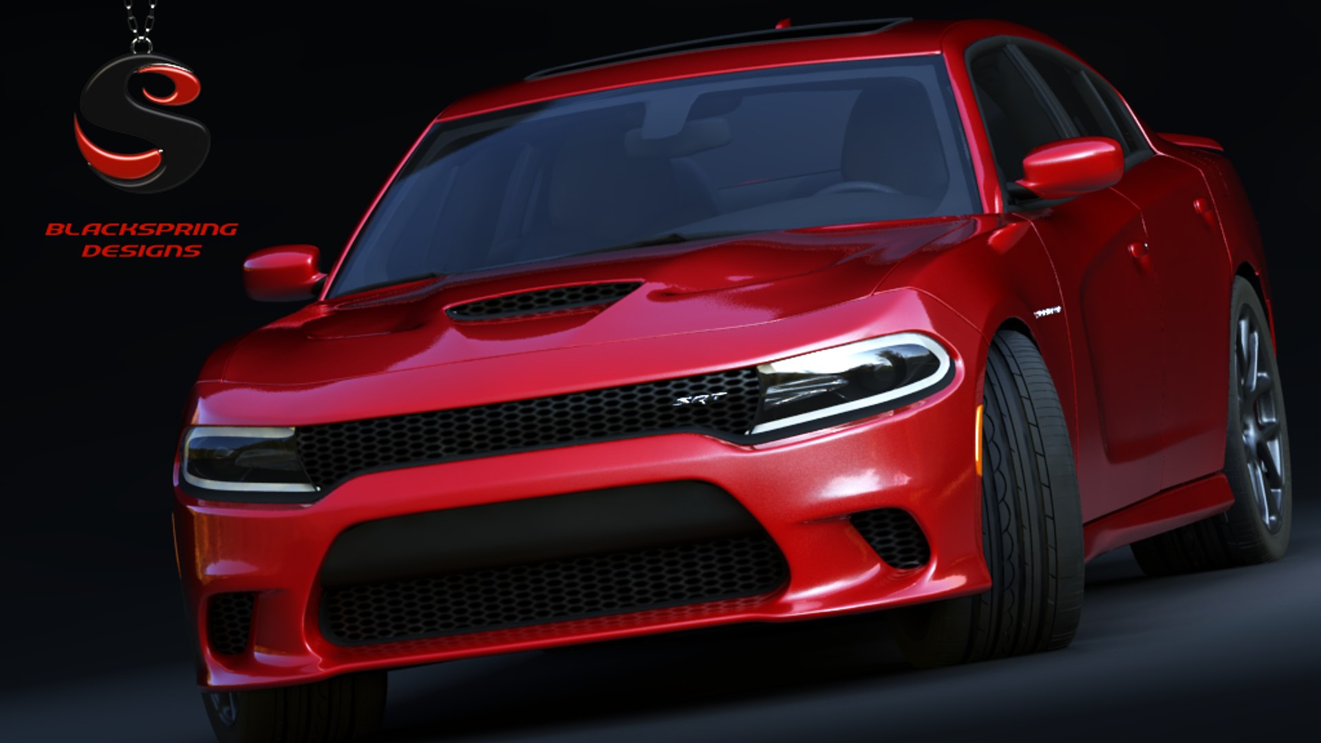 3d dodge charger srt hellcat