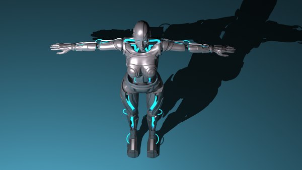 modelo 3d Robot hembra gratis - TurboSquid 707421