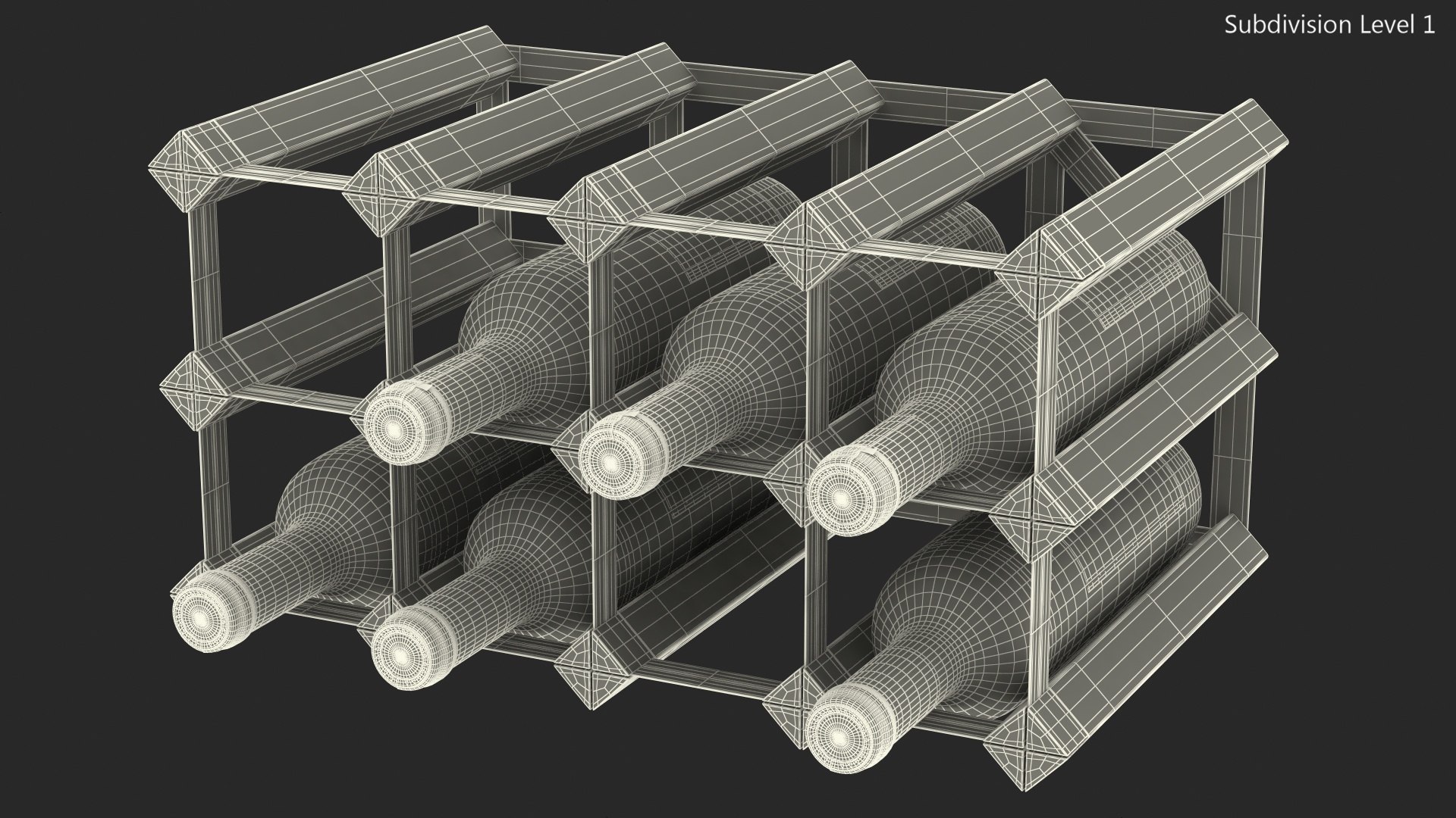 3D classical design wine rack - TurboSquid 1604517