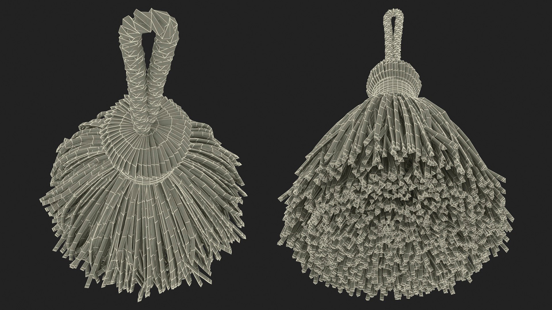 3D Wool Tassel Multicolor - TurboSquid 2177595