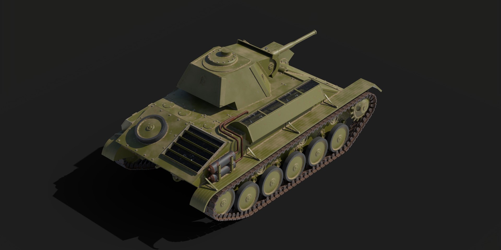 T 70 1942 Russian Soviet Light Tank Ww2 3D Model - TurboSquid 2153040