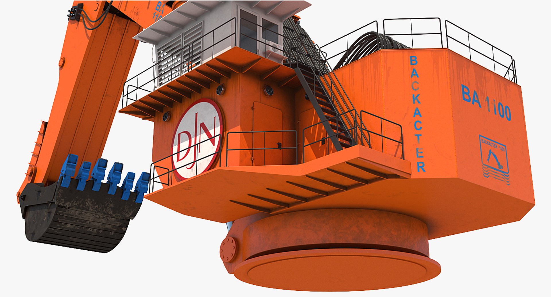 Backhoe dredger backacter 1100 model - TurboSquid 1255254