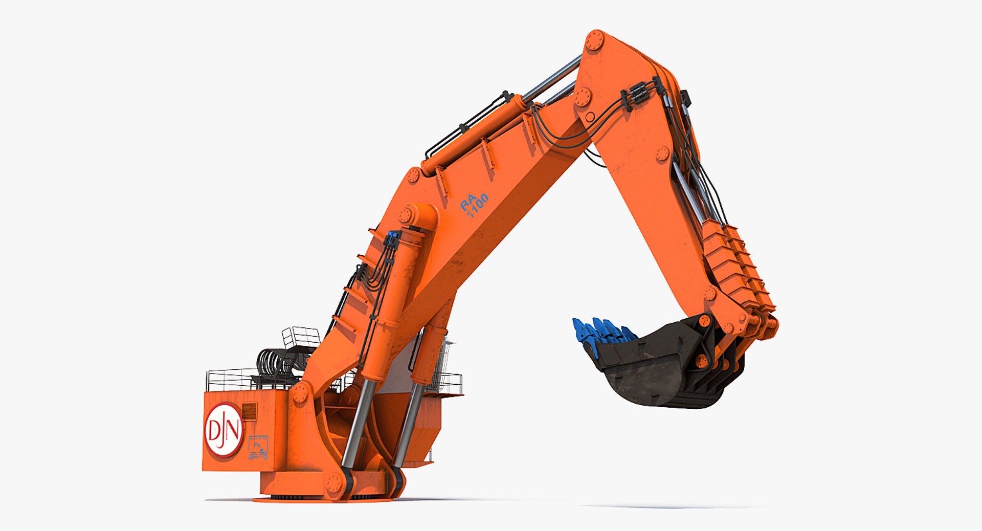 Backhoe Dredger Backacter 1100 Model - TurboSquid 1255254