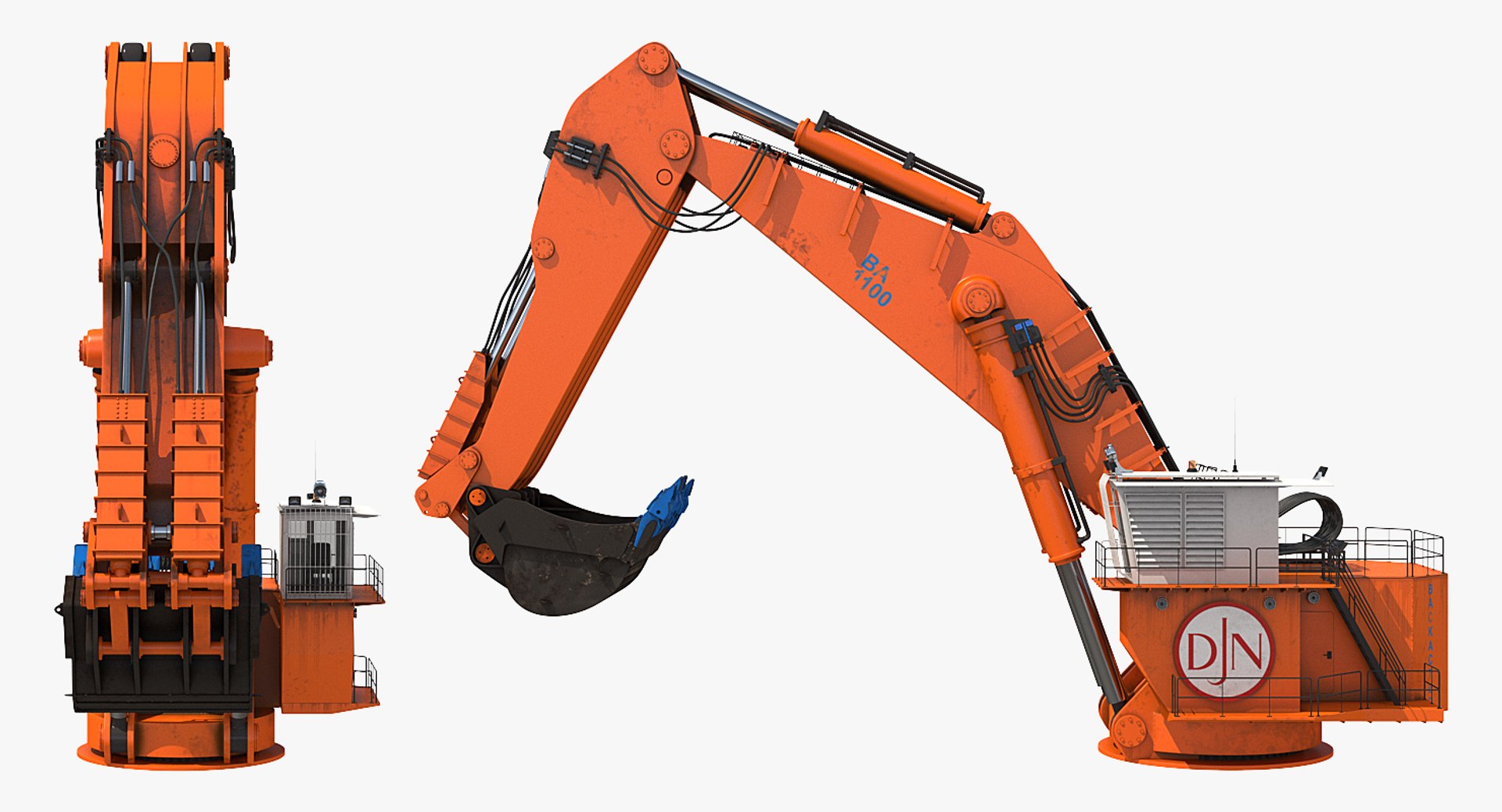 Backhoe dredger backacter 1100 model - TurboSquid 1255254