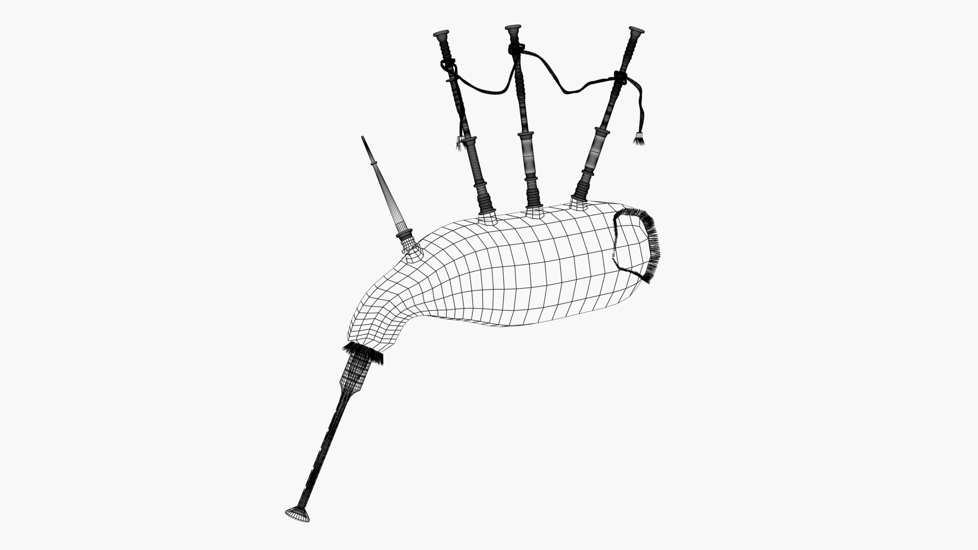 Scotish Bagpipe 3D Model - TurboSquid 2216370