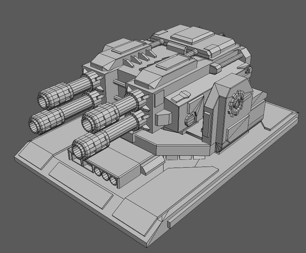 3d laserturret turret model