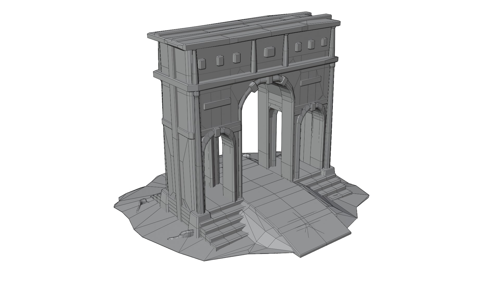 Roman Buildings Collection XL - Low Poly - Textured 3D Model ...