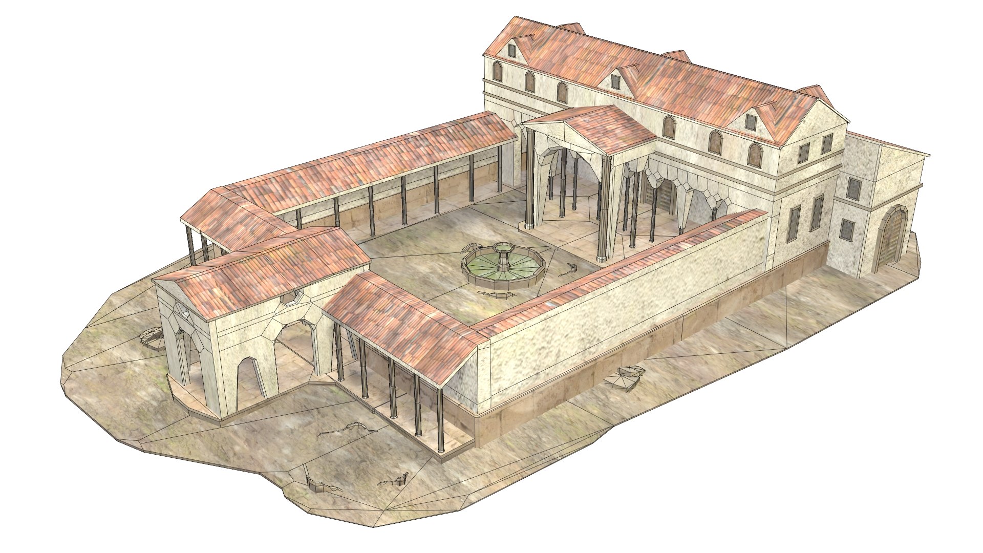Roman Buildings Collection XL - Low Poly - Textured 3D Model ...
