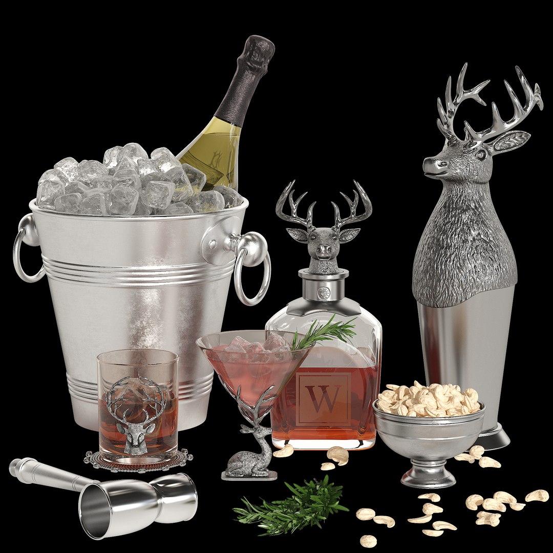 3D stag cocktail model - TurboSquid 1416350