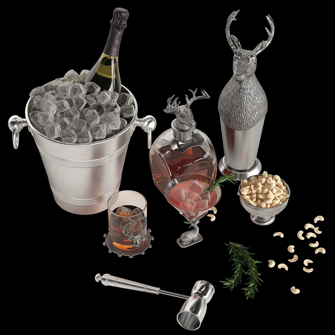 3D stag cocktail model - TurboSquid 1416350
