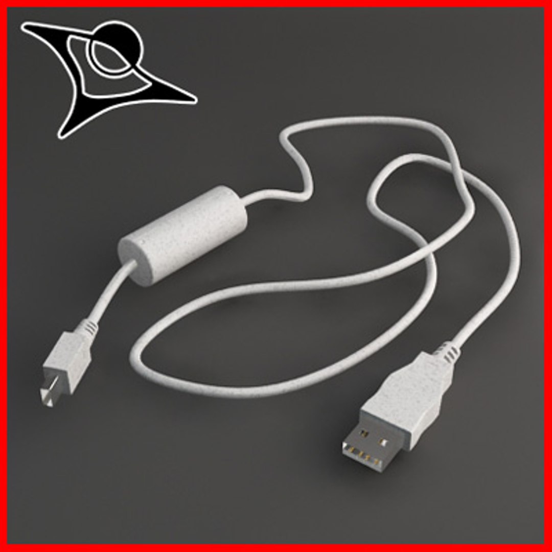 3d Model Usb Cable