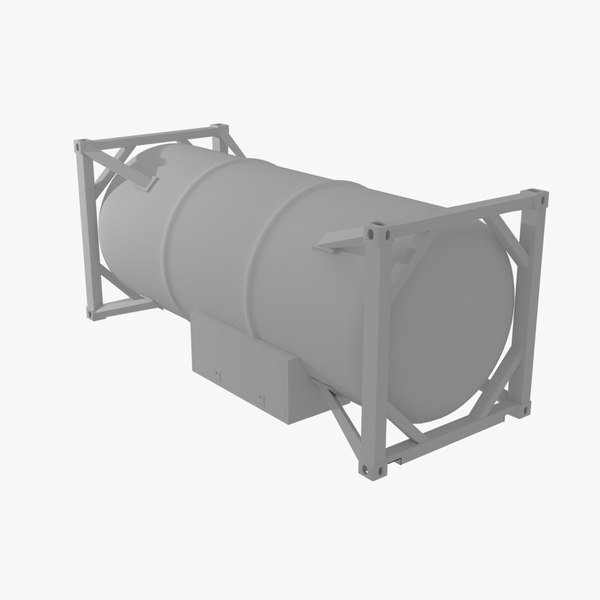 Container 20ft Gas Tank No Textures 3D model - TurboSquid 2009481