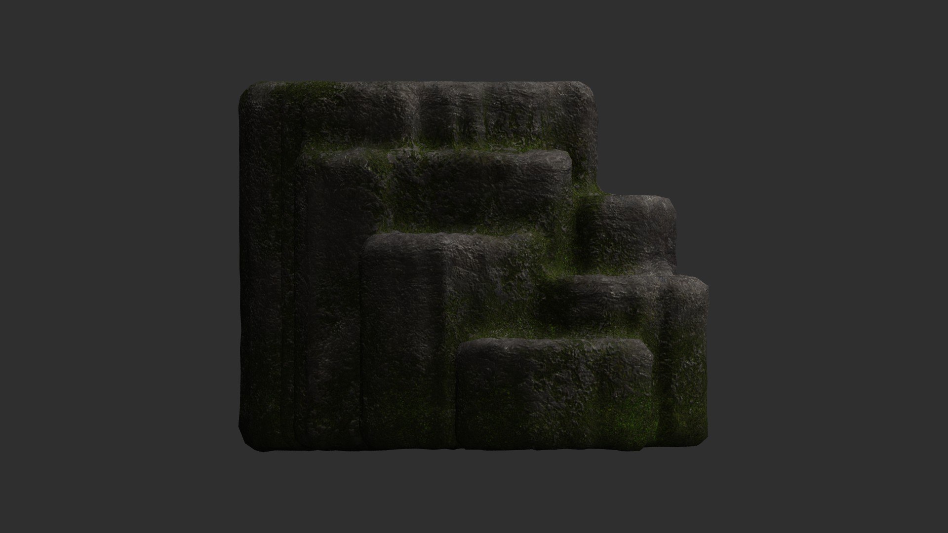 3D Cave Platform 1 - 4 Combo - Moss 1 - TurboSquid 2089574
