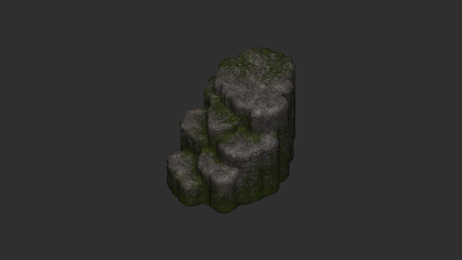 3D Cave Platform 1 - 4 Combo - Moss 1 - TurboSquid 2089574