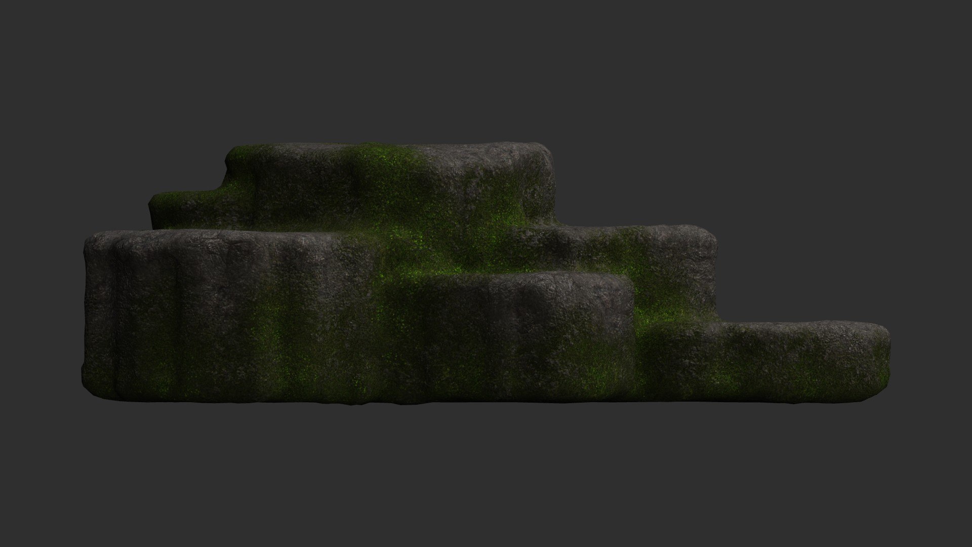 3D Cave Platform 1 - 4 Combo - Moss 1 - TurboSquid 2089574