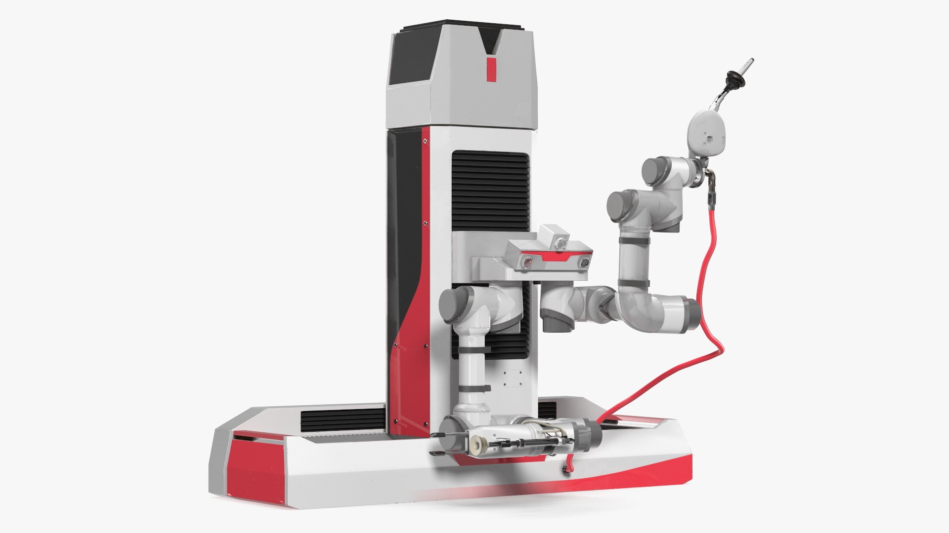 3D Industrial Robot Refueling System Red Rigged For Maya Model ...