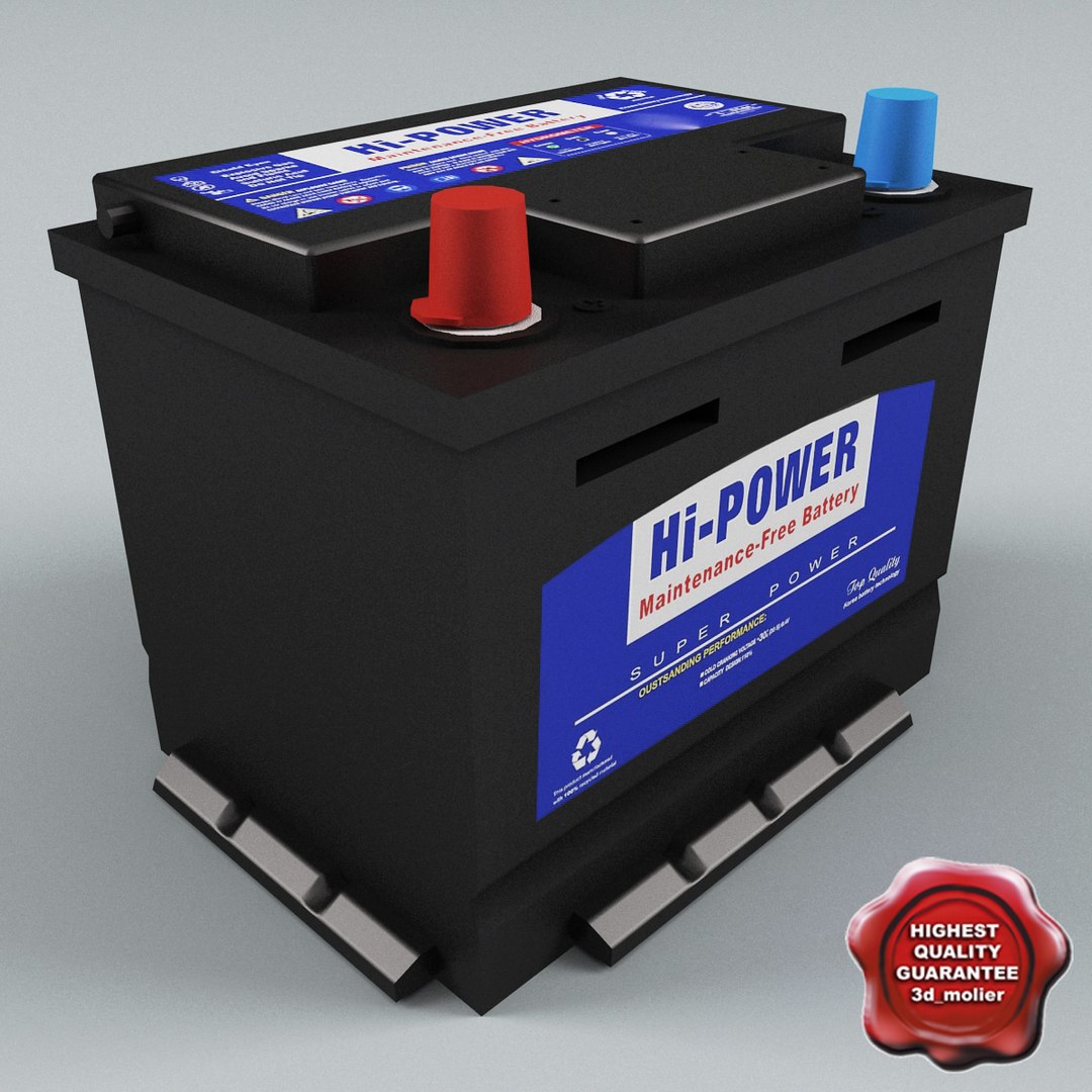 car battery v3 3d model