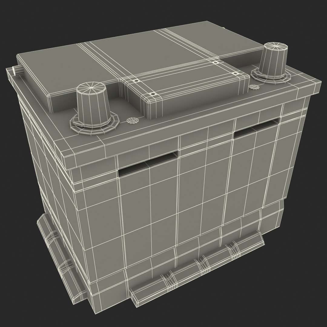 car battery v3 3d model