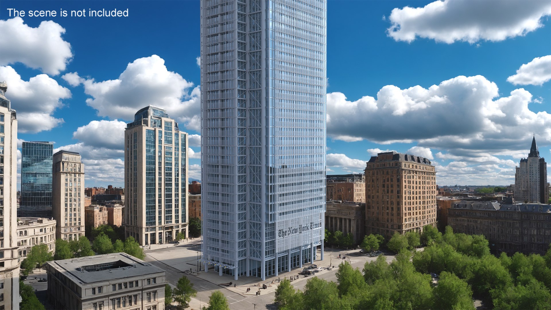 3D The New York Times Building Lights Off - TurboSquid 2229908