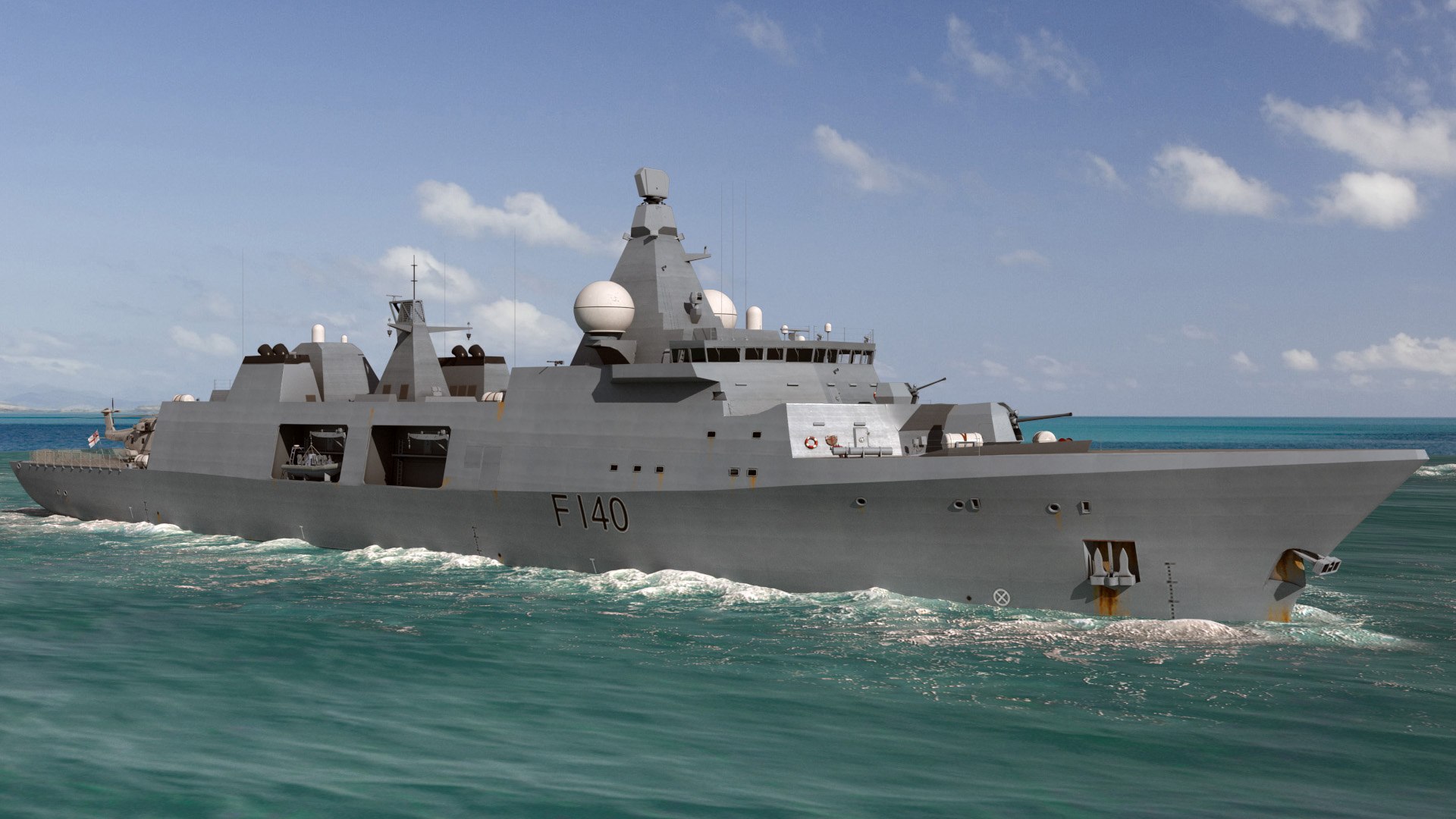 Type 31 frigate merlin 3D model - TurboSquid 1658356